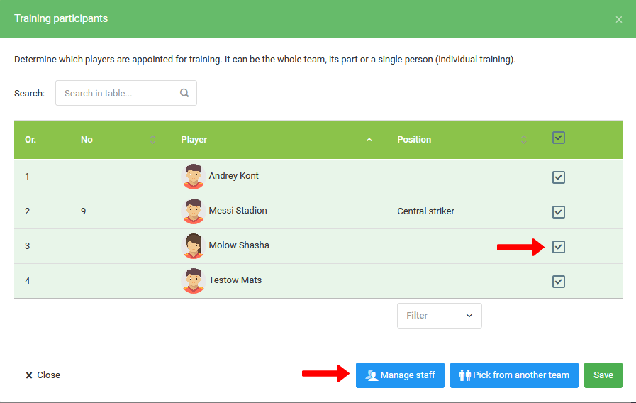 ProTrainUp - Participant management and notification